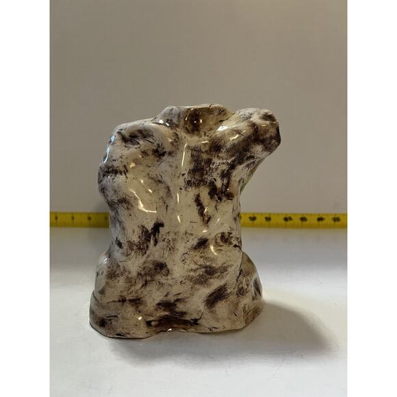 Art | Unique Torso Sculpture Glaze Ceramic Ivory Brown Abstract Art ...